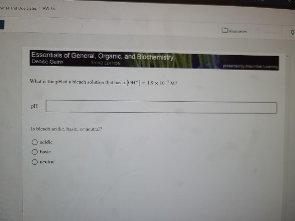 Solved vities and Due Dates > HW 4a Resources Essentials of | Chegg.com Solved vities and Due Dates > HW 4a Resources Essentials of | Chegg.com