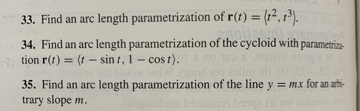 Solved 33. Find an arc length parametrization of r(t) = | Chegg.com
