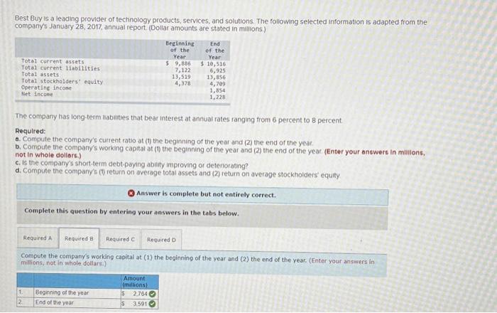 Solved Best Buy is a leading provider of technology | Chegg.com
