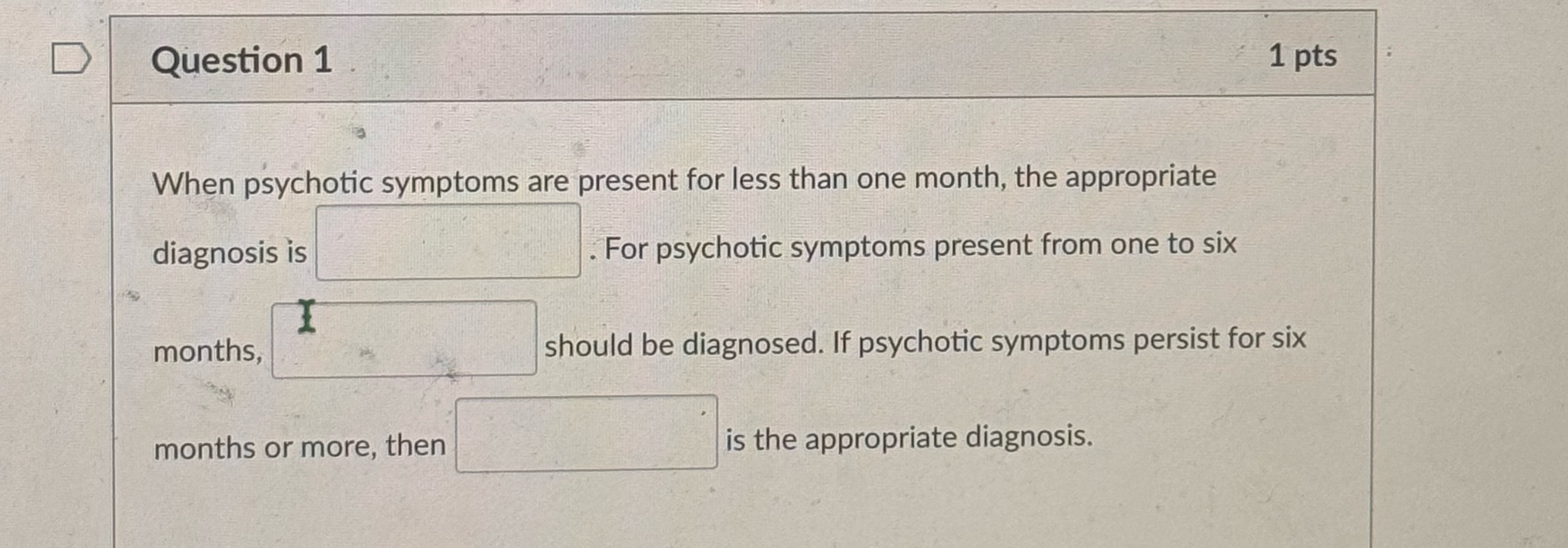 Solved Question 11 ﻿ptsWhen psychotic symptoms are present | Chegg.com
