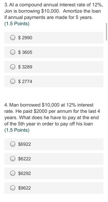 Solved 3. At a compound annual interest rate of 12%, Jon is | Chegg.com