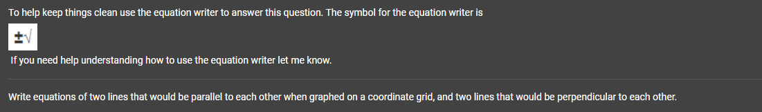 Solved To help keep things clean use the equation writer to | Chegg.com
