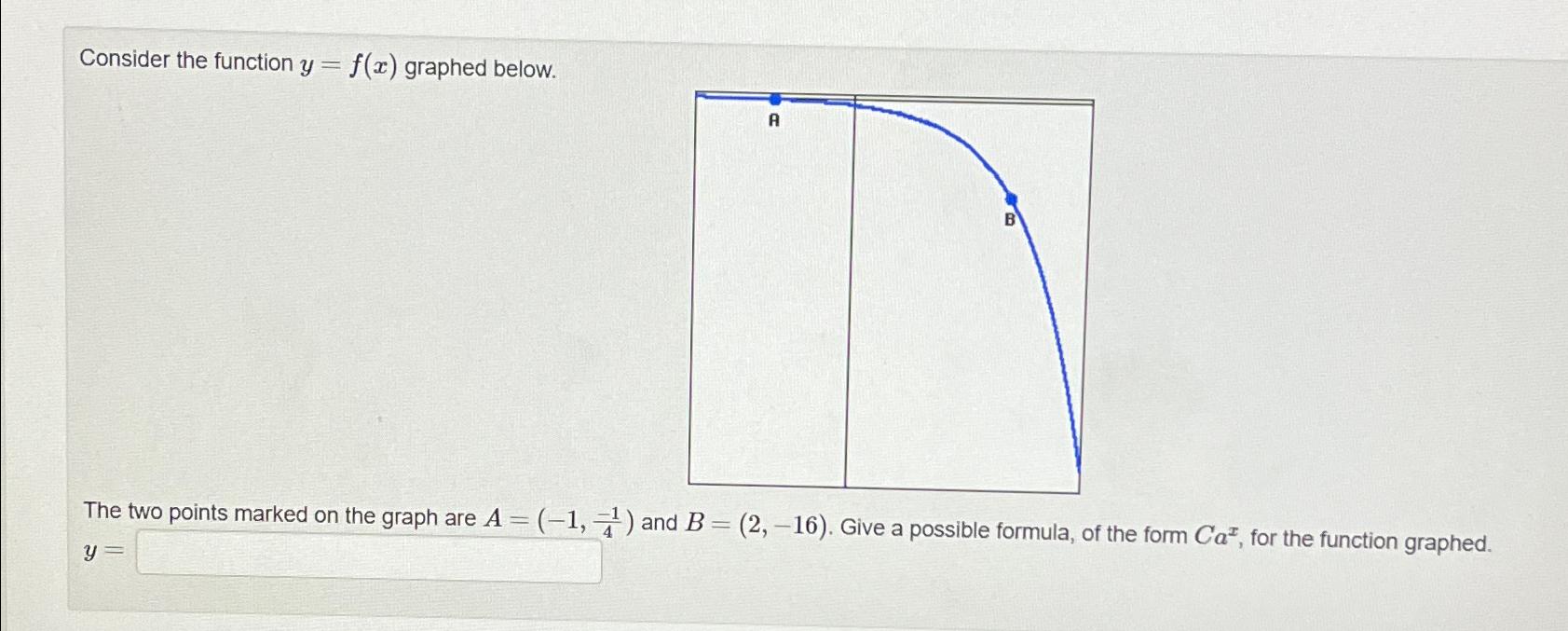 Solved Consider the function y=f(x) graphed below.\\nThe two | Chegg.com