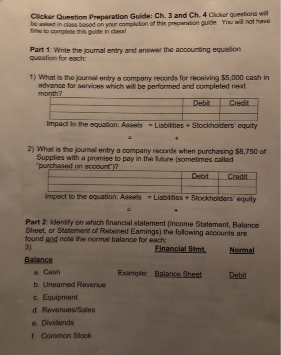 Solved Clicker Question Preparation Guide: Ch. 3 and Ch. 4 | Chegg.com Solved Clicker Question Preparation Guide: Ch. 3 and Ch. 4 | Chegg.com