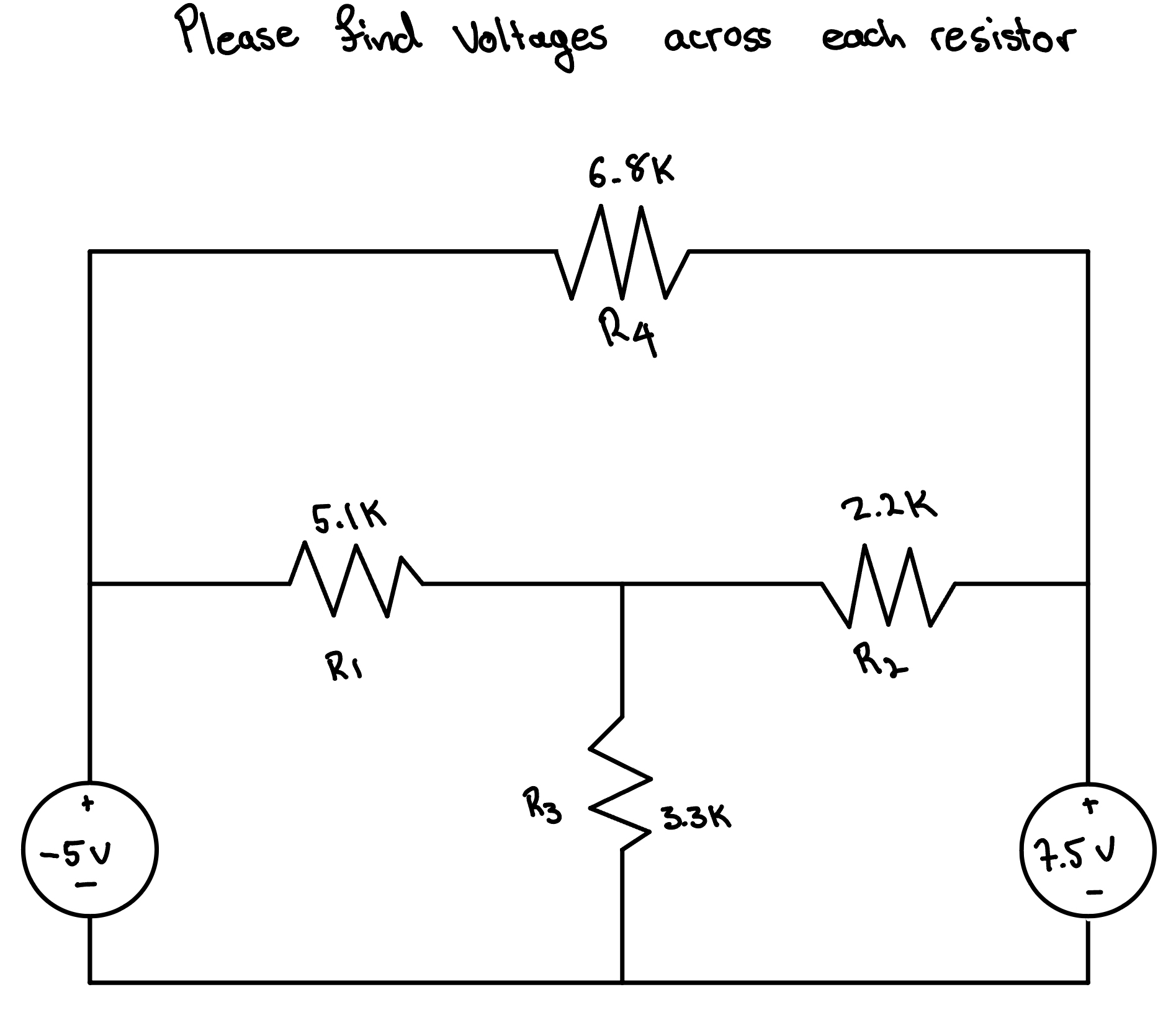 Please find Voltages across each resistor | Chegg.com