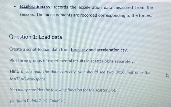 Solved force.csvQuestions 2: Linear regression function | Chegg.com