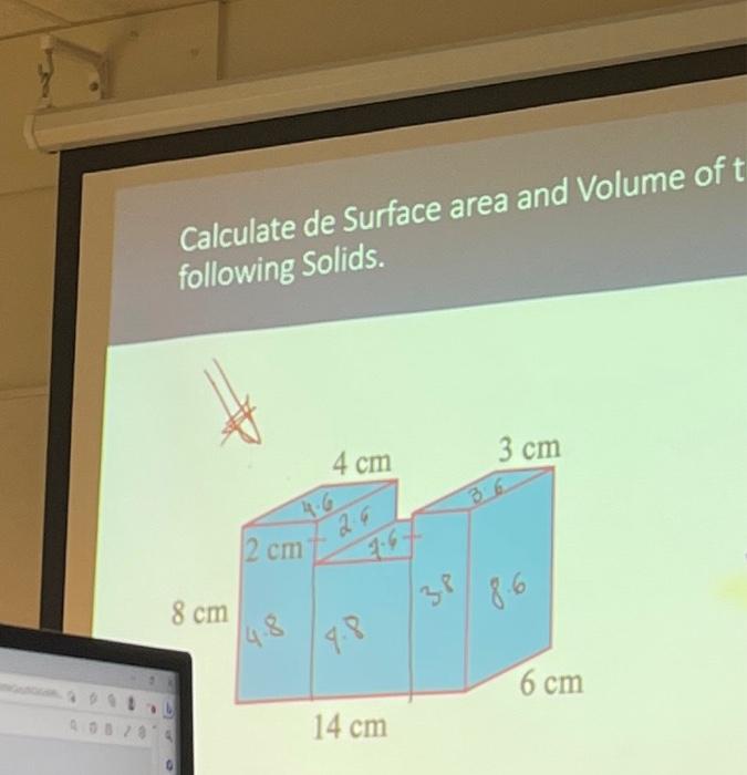 Solved Calculate de Surface area and Volume of t following | Chegg.com