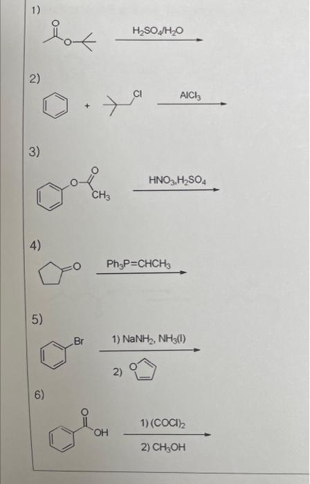 Solved 1) lot H2SO4/H20 2) AICI: 3) HNO3.H2SO4 CH3 4) | Chegg.com