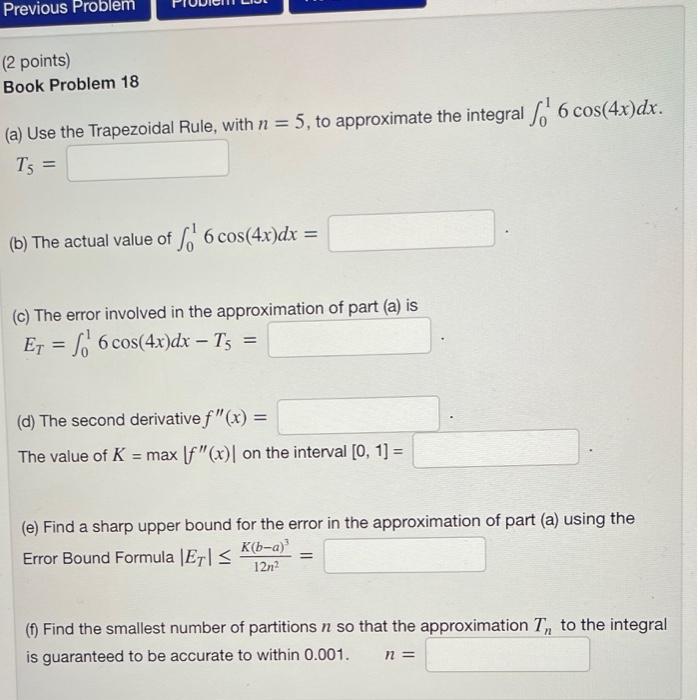 Solved Approximate the integral ∫593+x2dx with n=4 using the | Chegg.com
