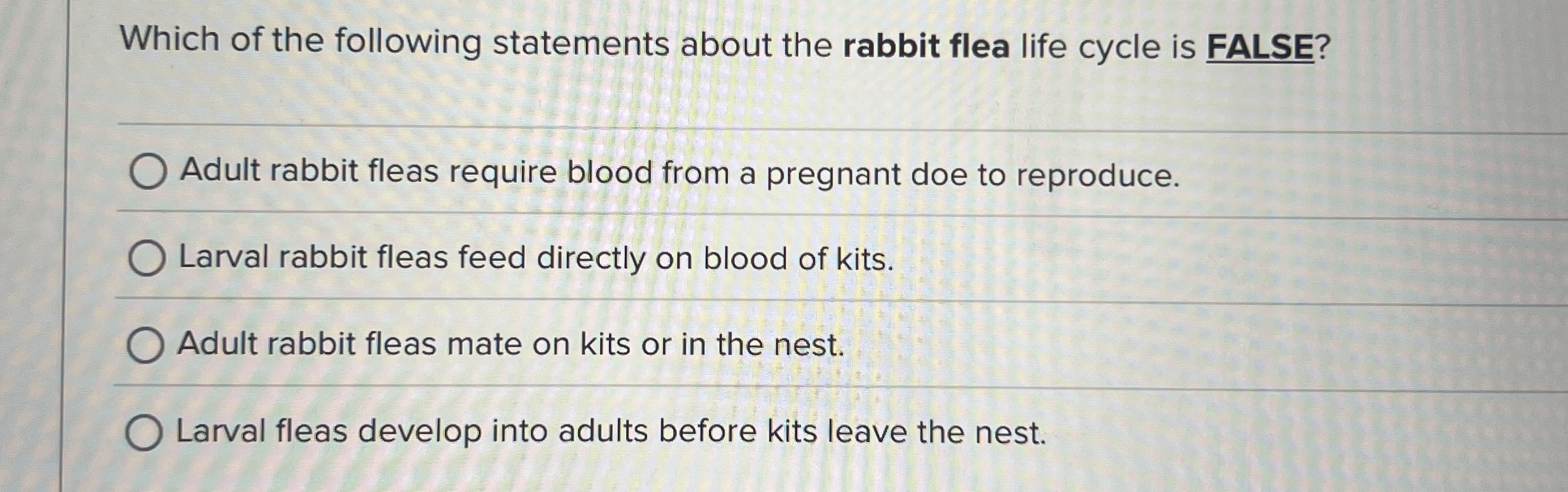 Solved Which of the following statements about the rabbit | Chegg.com