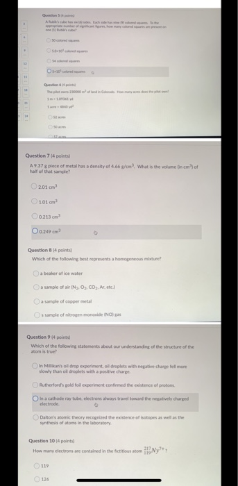 Solved Question 7 14 points A 9.37 g piece of metal has a | Chegg.com
