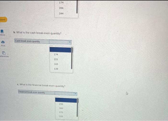 Solved b. What is the cash break-even quantity? c. What is | Chegg.com