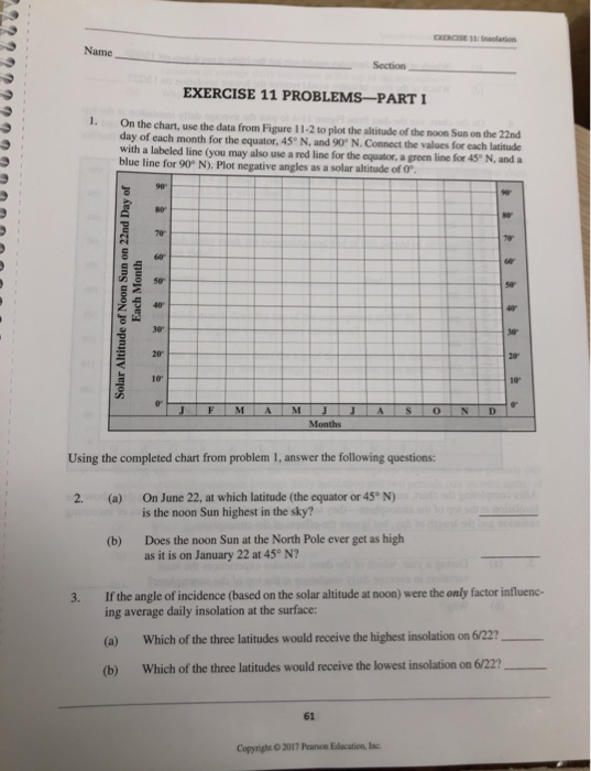 DXCISE 11 Lnsolation Name Section EXERCISE 11 PROB... | Chegg.com
