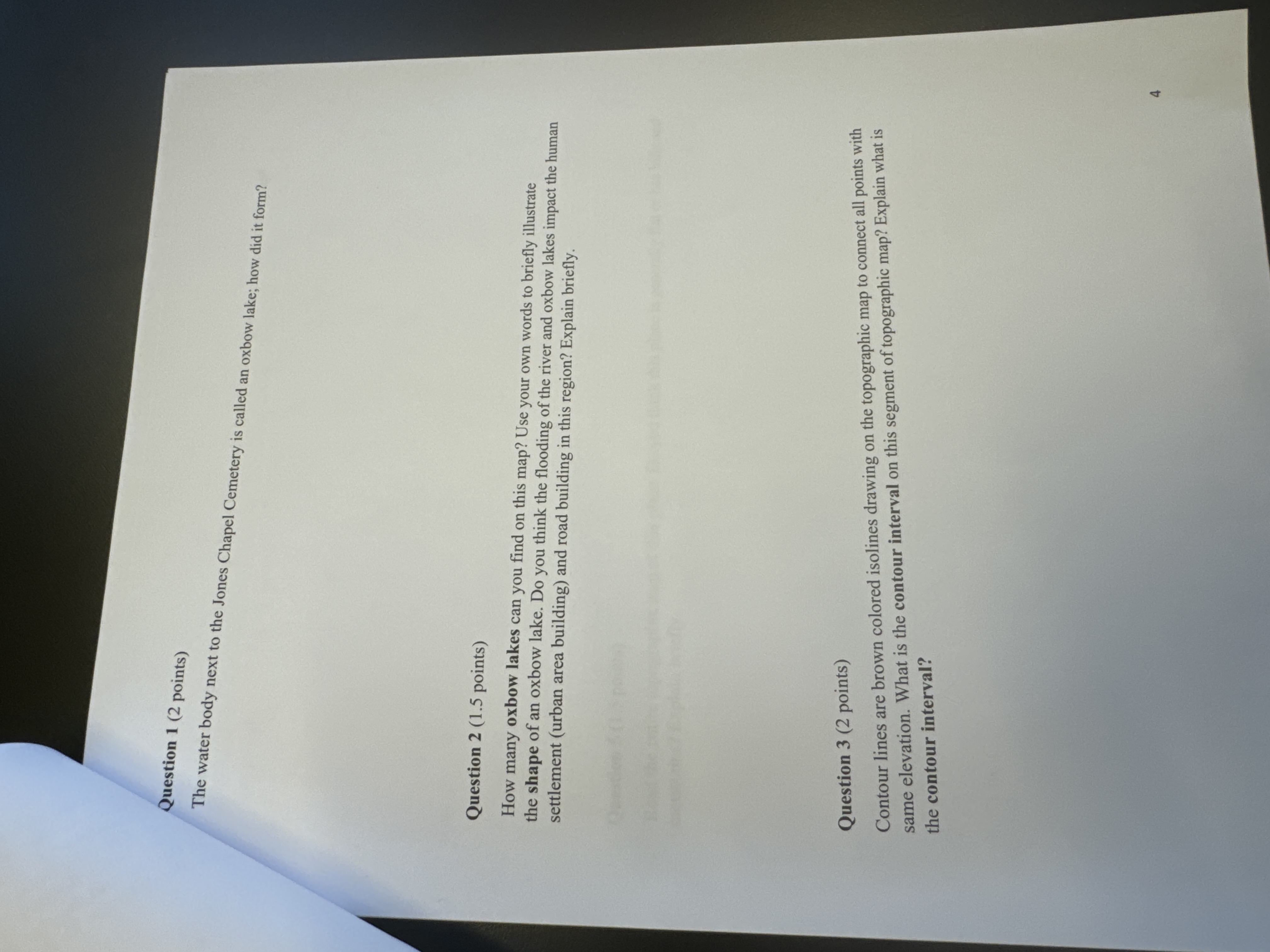 Solved Question 1 (2 ﻿points)The water body next to the | Chegg.com