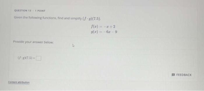 Solved Given the following functions, find and simplify | Chegg.com