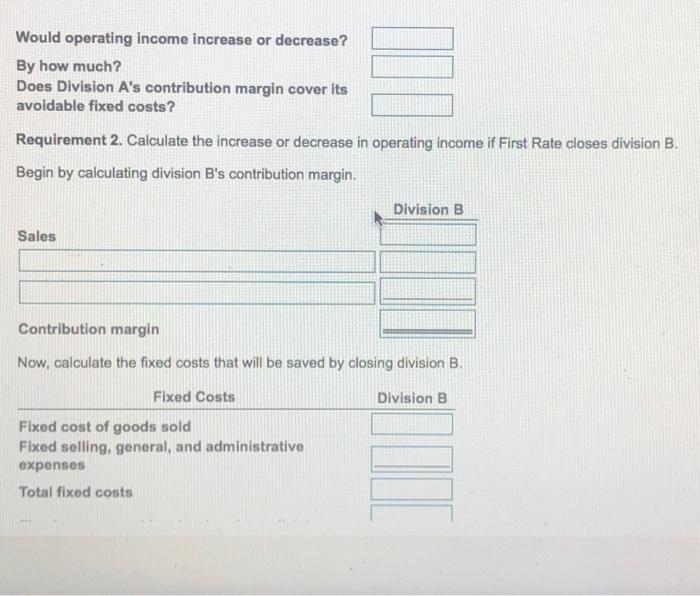 Solved \r\nRequirement 2. Calculate the increase or decrease | Chegg.com