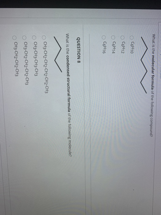 Solved What is the molecular formula of the following | Chegg.com