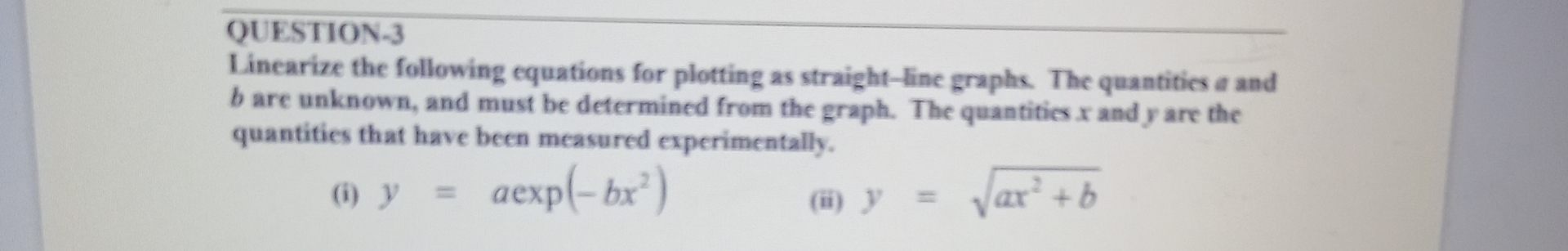 Solved QUESTION-3Linearize the following equations for | Chegg.com