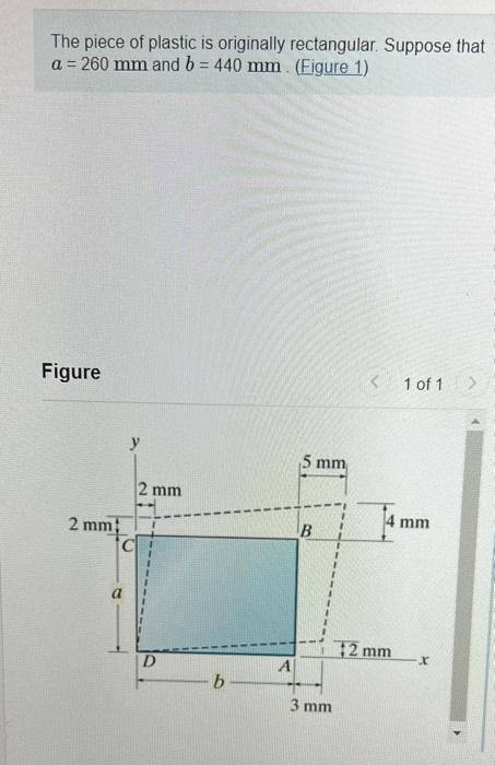 Solved The piece of plastic is originally rectangular. | Chegg.com