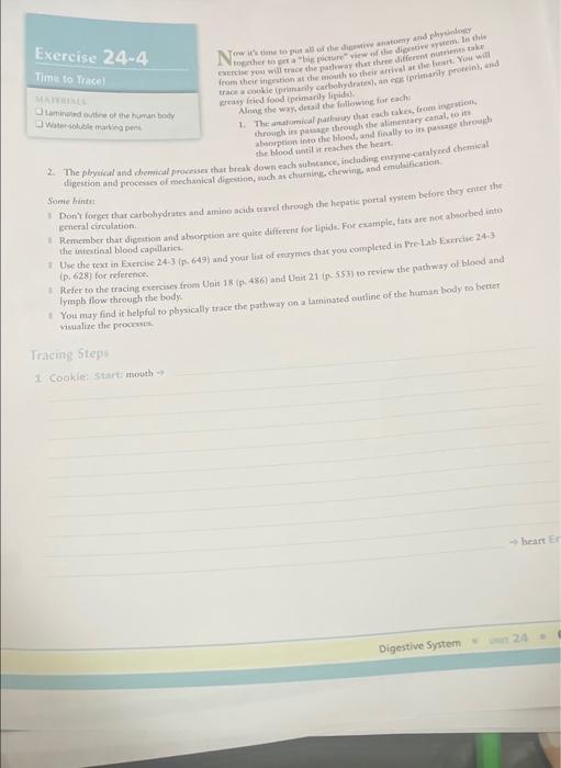 Solved Exercise 24-4 Time to Trace! Tow it's time to put all | Chegg.com