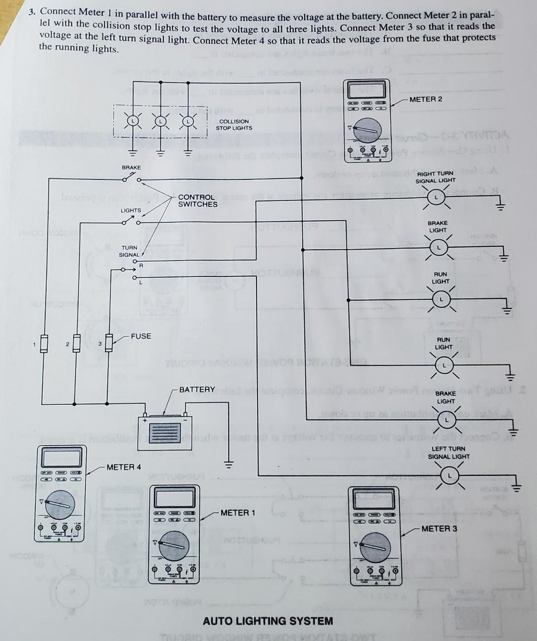 Solved 3. Connect Meter 1 in parallel with the battery to | Chegg.com