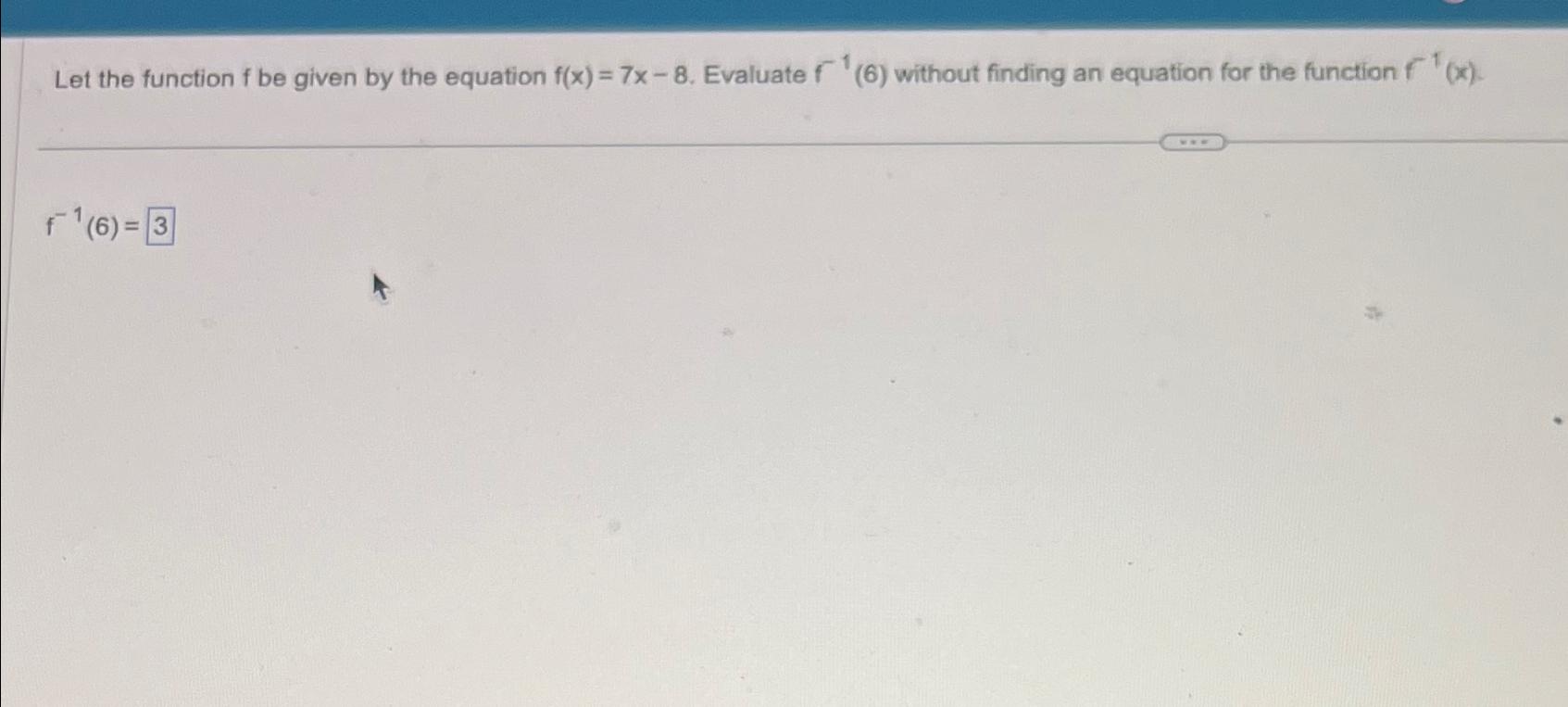 Solved Let the function f ﻿be given by the equation | Chegg.com