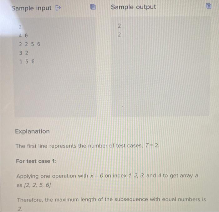 Solved Maximize equal numbers You are given the following: | Chegg.com