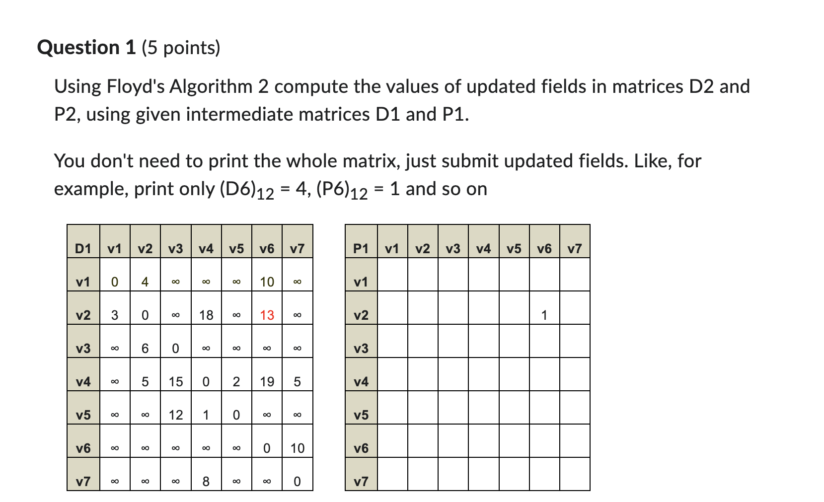 Solved Question 1 (5 points)Using Floyd's Algorithm 2 | Chegg.com Solved Question 1 (5 points)Using Floyd's Algorithm 2 | Chegg.com