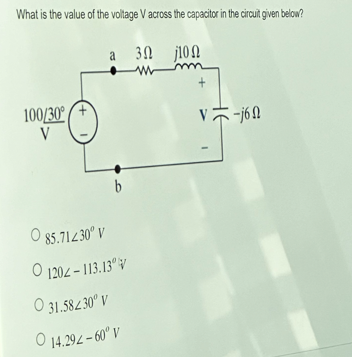 Solved What is the value of the voltage V ﻿across the | Chegg.com