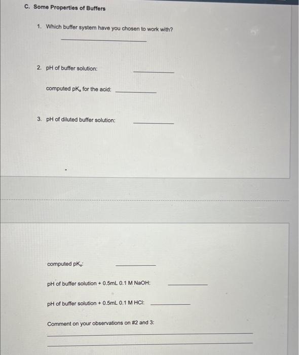 C. Some Properties of Buffers 1. Which buffer system | Chegg.com