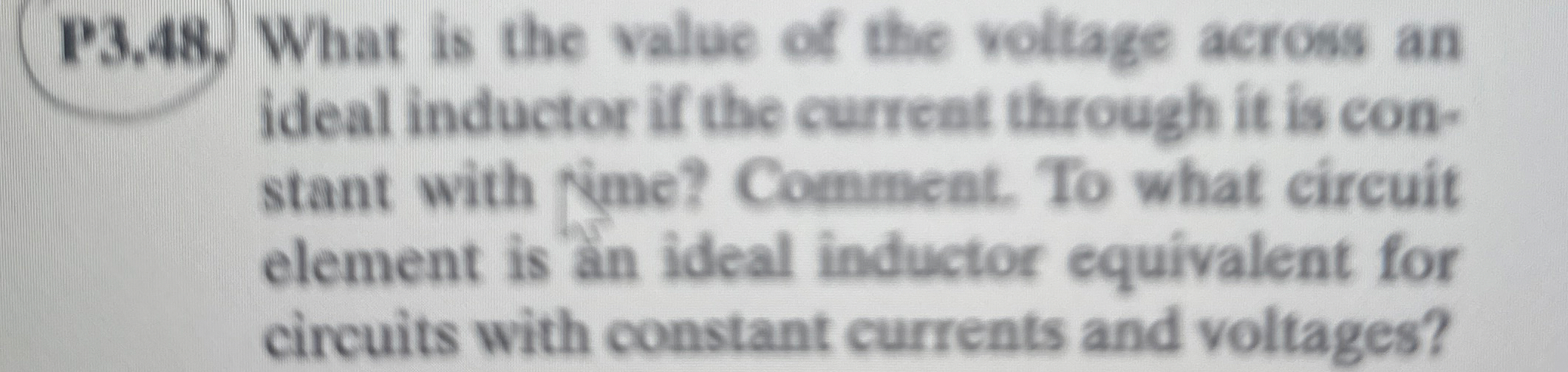 Solved P3.48. ﻿What is the value of the voltage across | Chegg.com