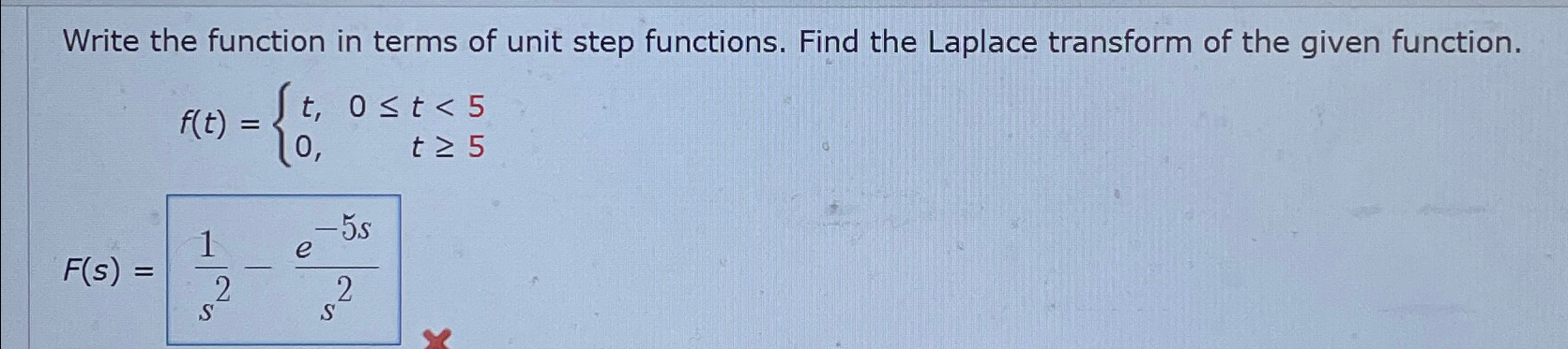 Solved Write the function in terms of unit step functions. | Chegg.com