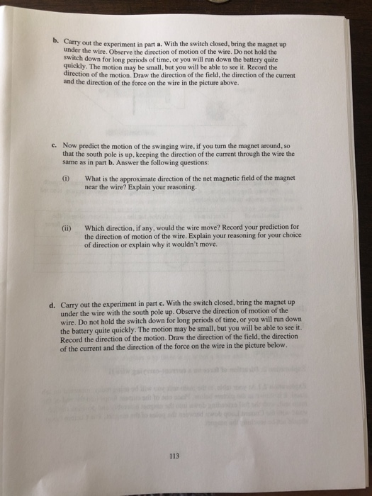 Solved LABORATORY 9 MAGNETISM II: FORCE ON A | Chegg.com