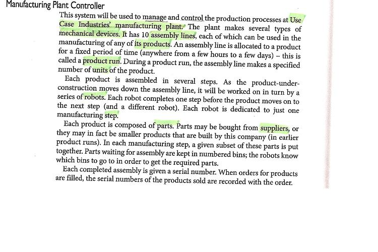 Manufacturing Plant Controller This system will be | Chegg.com