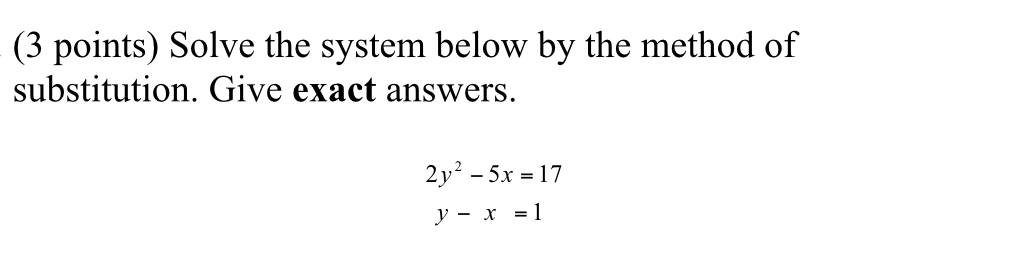 Solved (3 ﻿points) ﻿Solve the system below by the method of | Chegg.com