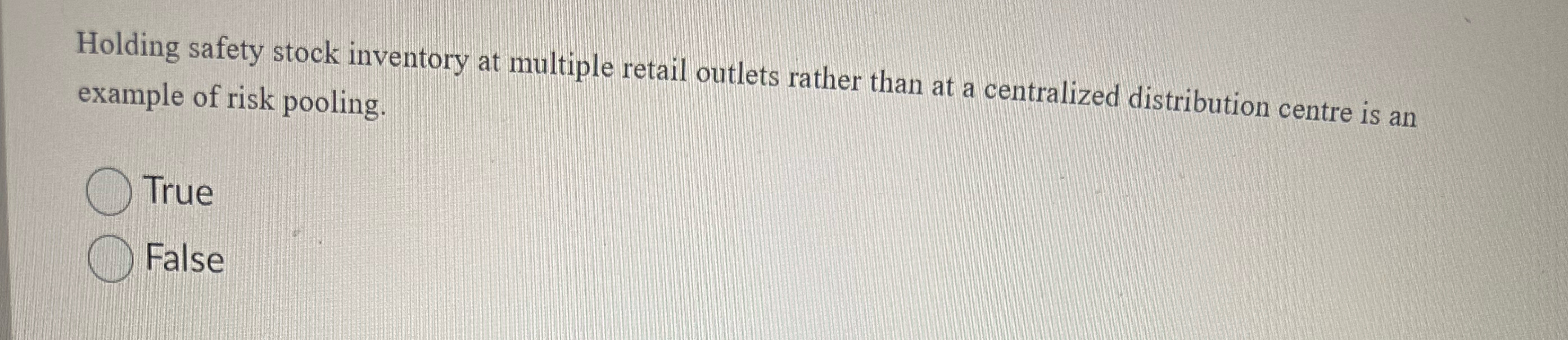 Solved Holding safety stock inventory at multiple retail | Chegg.com
