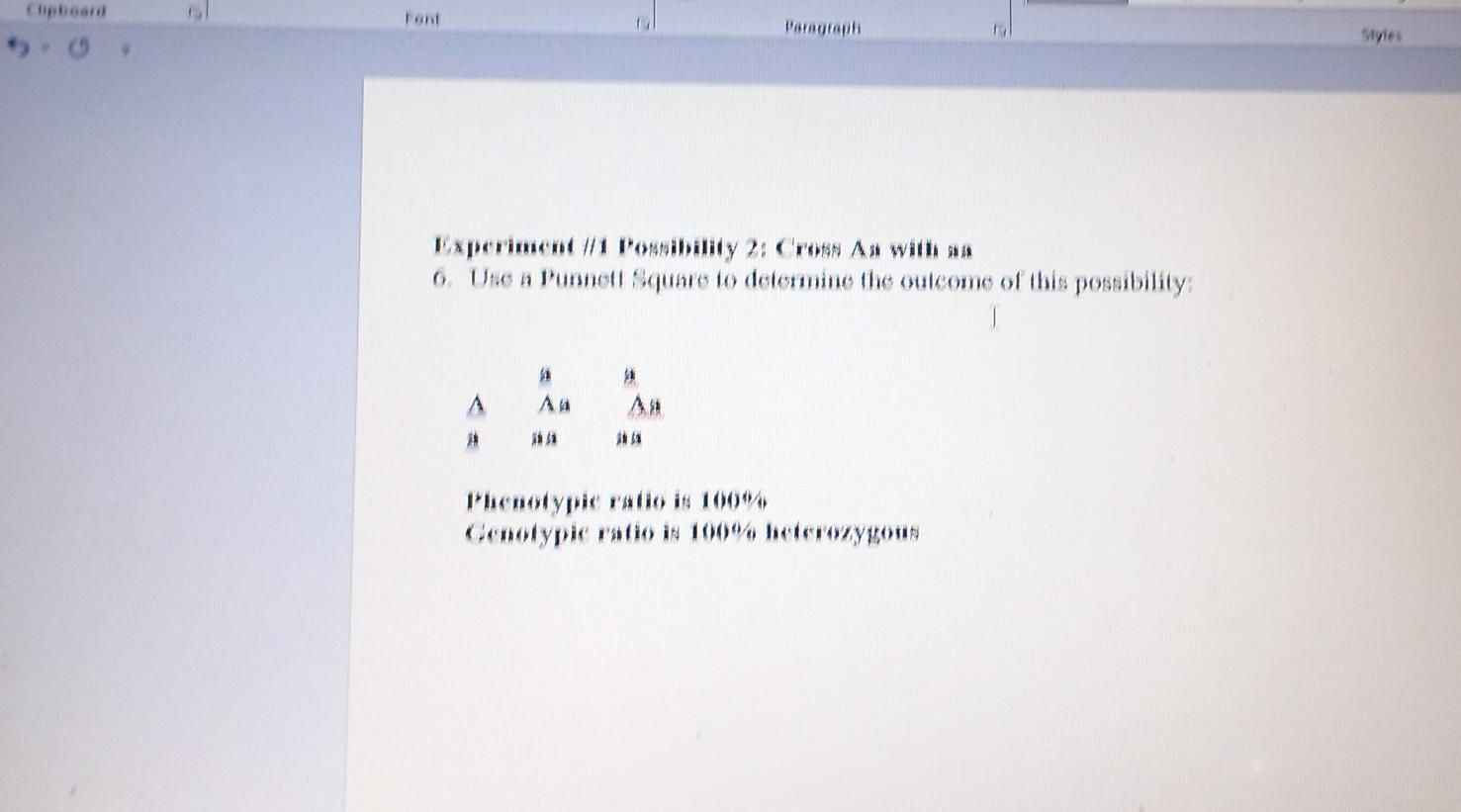Solved Paragraph Experiment 111 Possibility 2: Crown As with | Chegg.com
