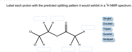 Solved Label each proton with the predicted splitting | Chegg.com