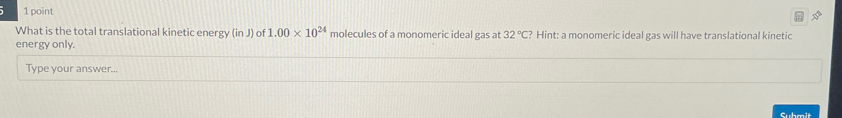Solved 1 ﻿pointWhat is the total translational kinetic | Chegg.com