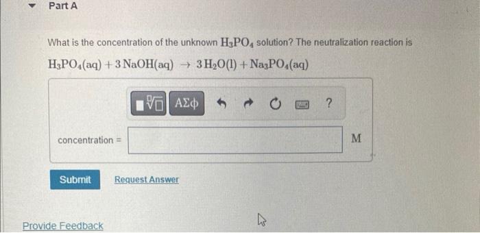 Solved What is the concentration of the unknown H3PO4 | Chegg.com
