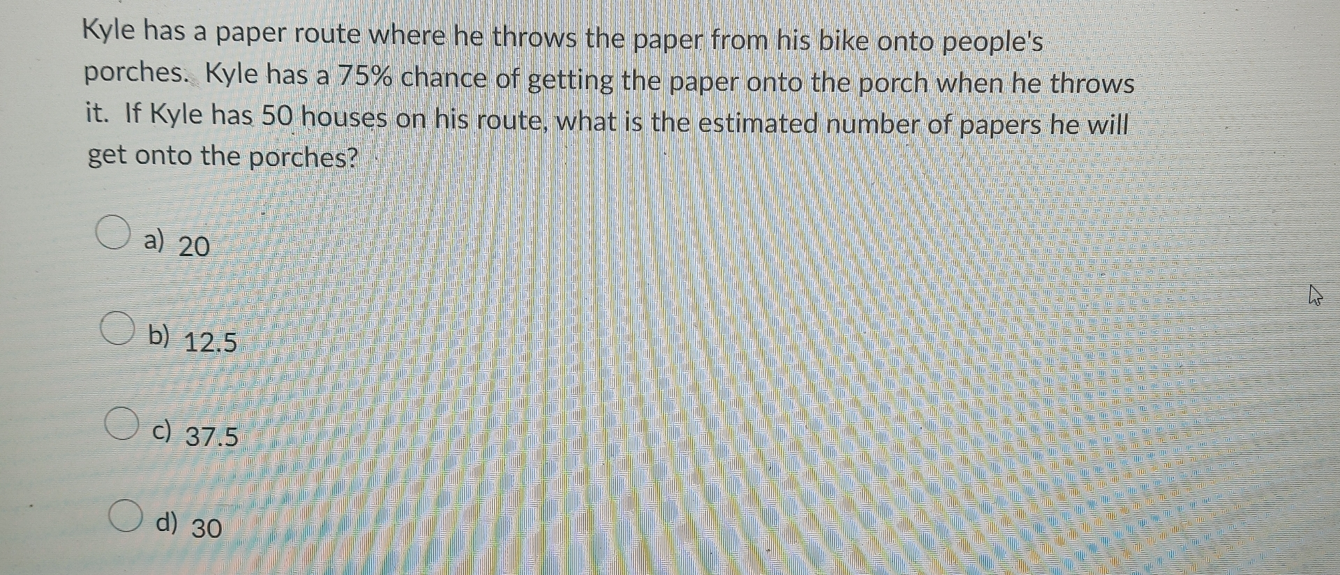 Solved Kyle has a paper route where he throws the paper from | Chegg.com
