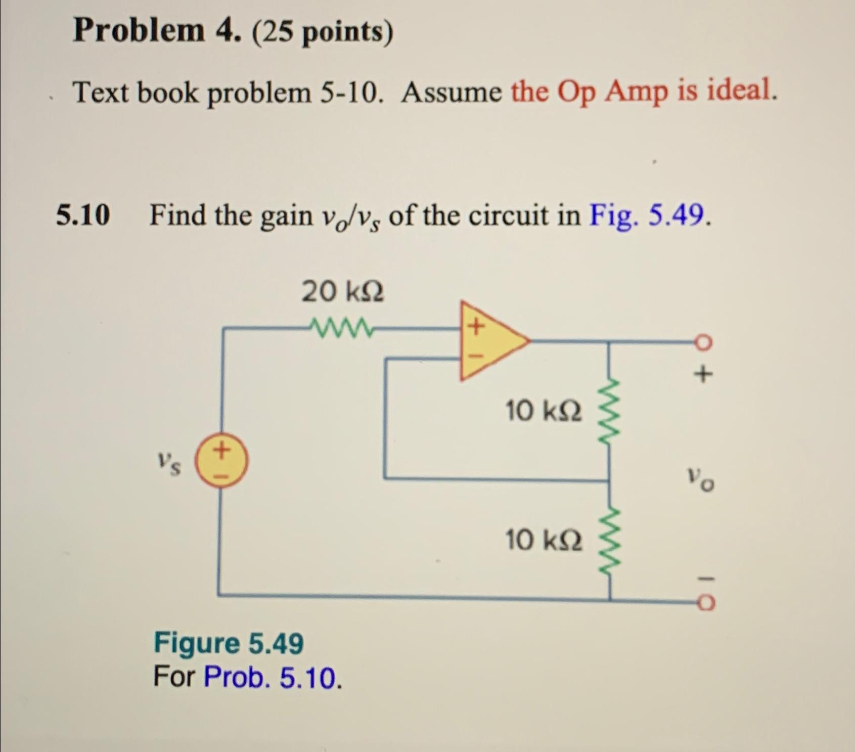 Solved Problem 4. (25 ﻿points)Text book problem 5-10. | Chegg.com