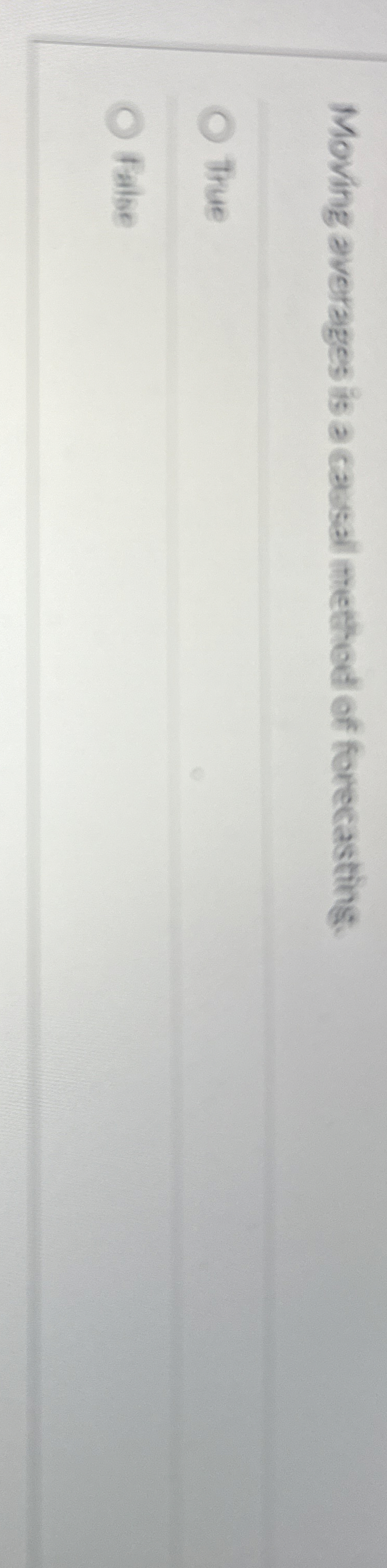 Solved Moving averages is a causal method of | Chegg.com