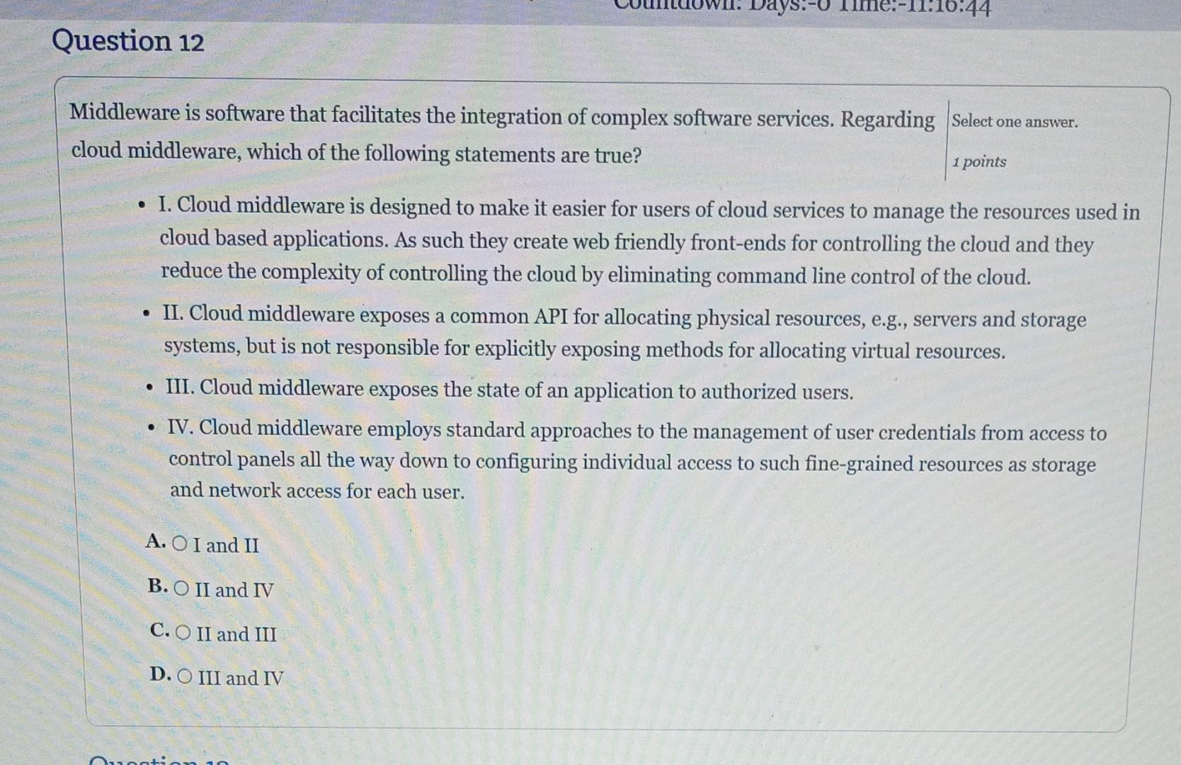 Solved Cloud computing is the delivery of computing as a ??? | Chegg.com