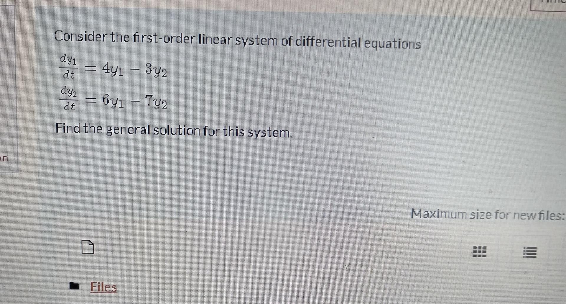 Solved Consider the first-order linear system of | Chegg.com