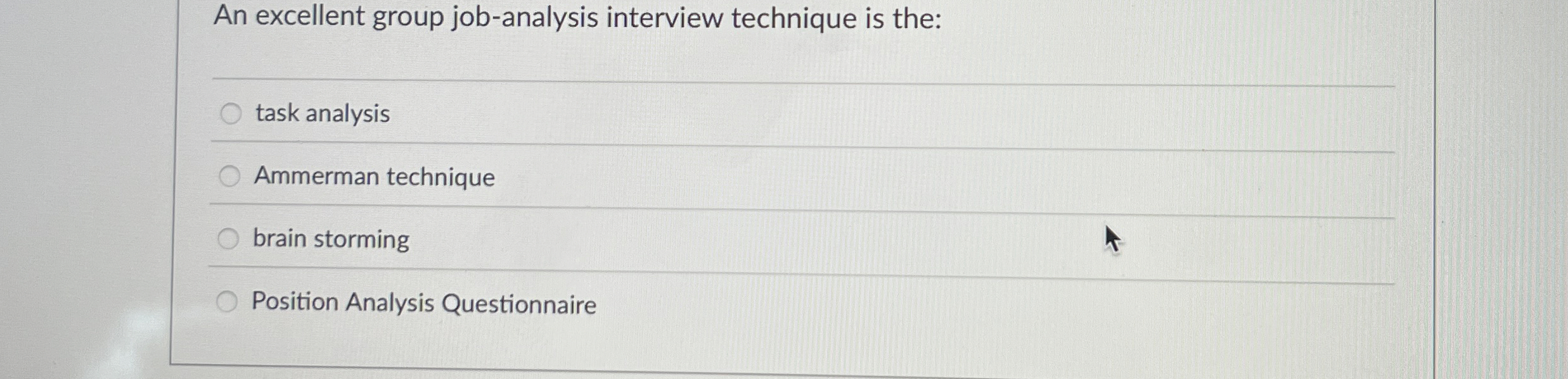 Solved An excellent group job-analysis interview technique | Chegg.com
