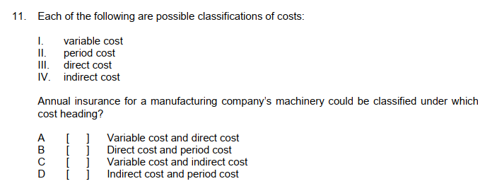 Solved Each Of The Following Are Possible Classifications Of Chegg