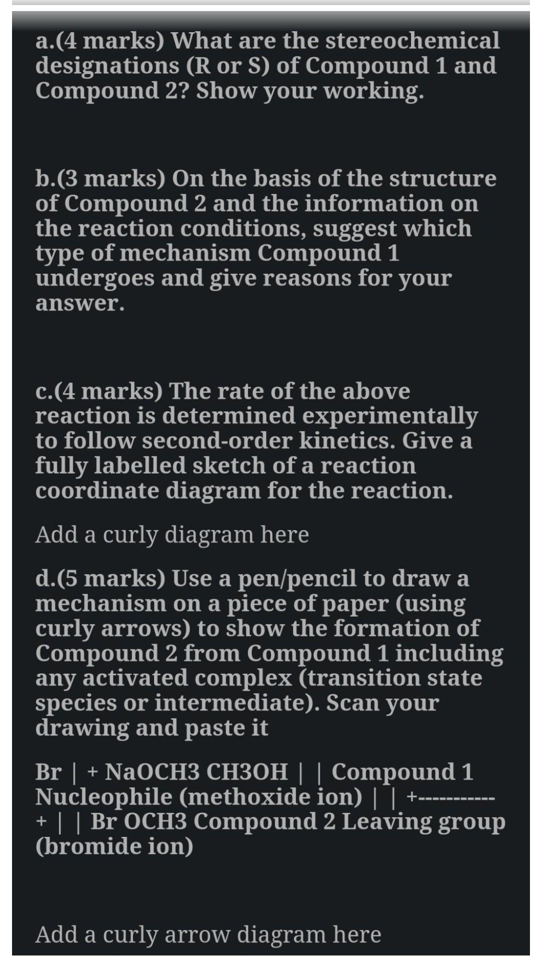 Solved Optically pure Compound 1 undergoes a reaction at | Chegg.com