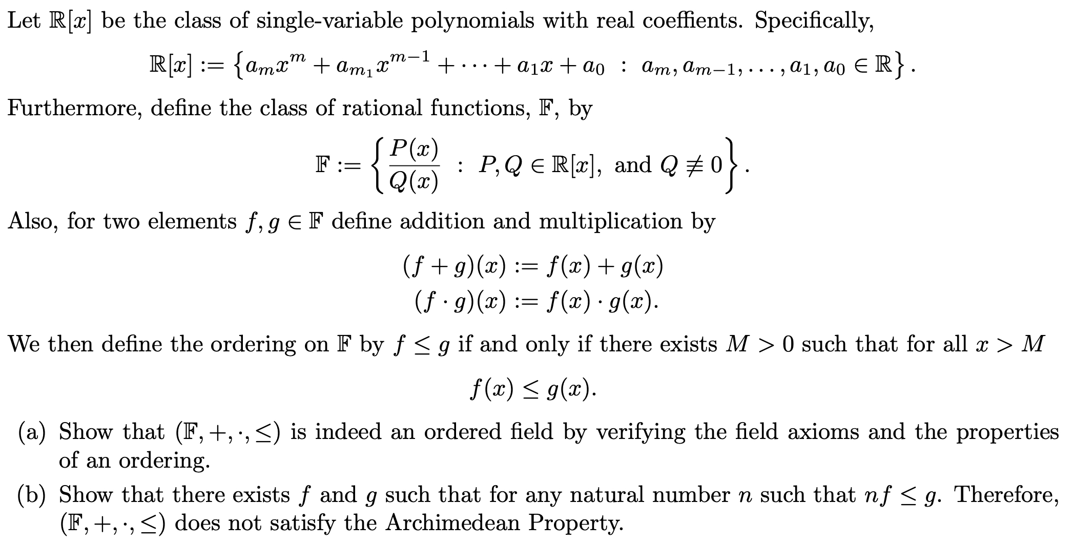 Solved Let R[x] ﻿be the class of single-variable polynomials | Chegg.com