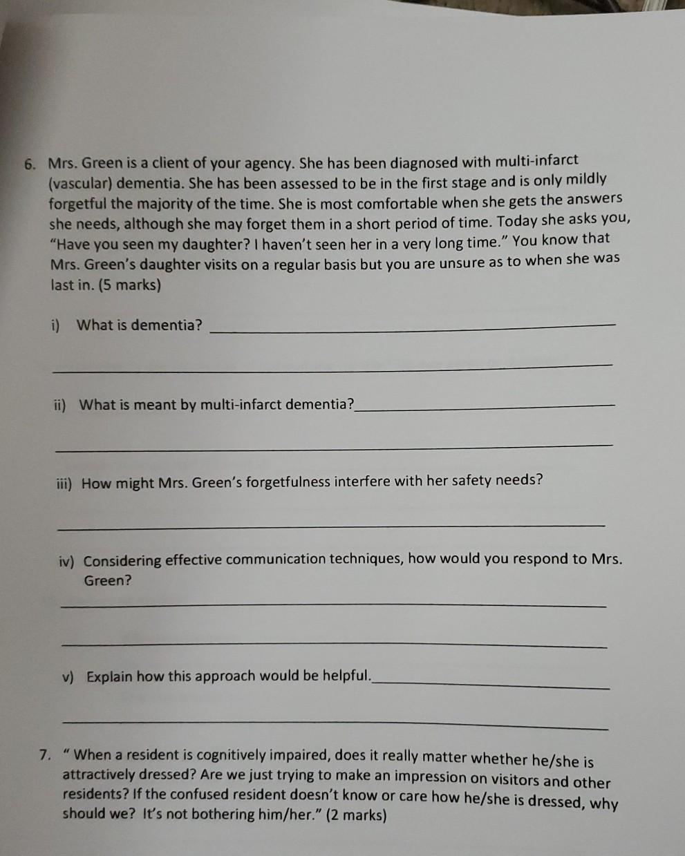 Solved Module 11 - Cognitive and Mental Health Issues and | Chegg.com Solved Module 11 - Cognitive and Mental Health Issues and | Chegg.com